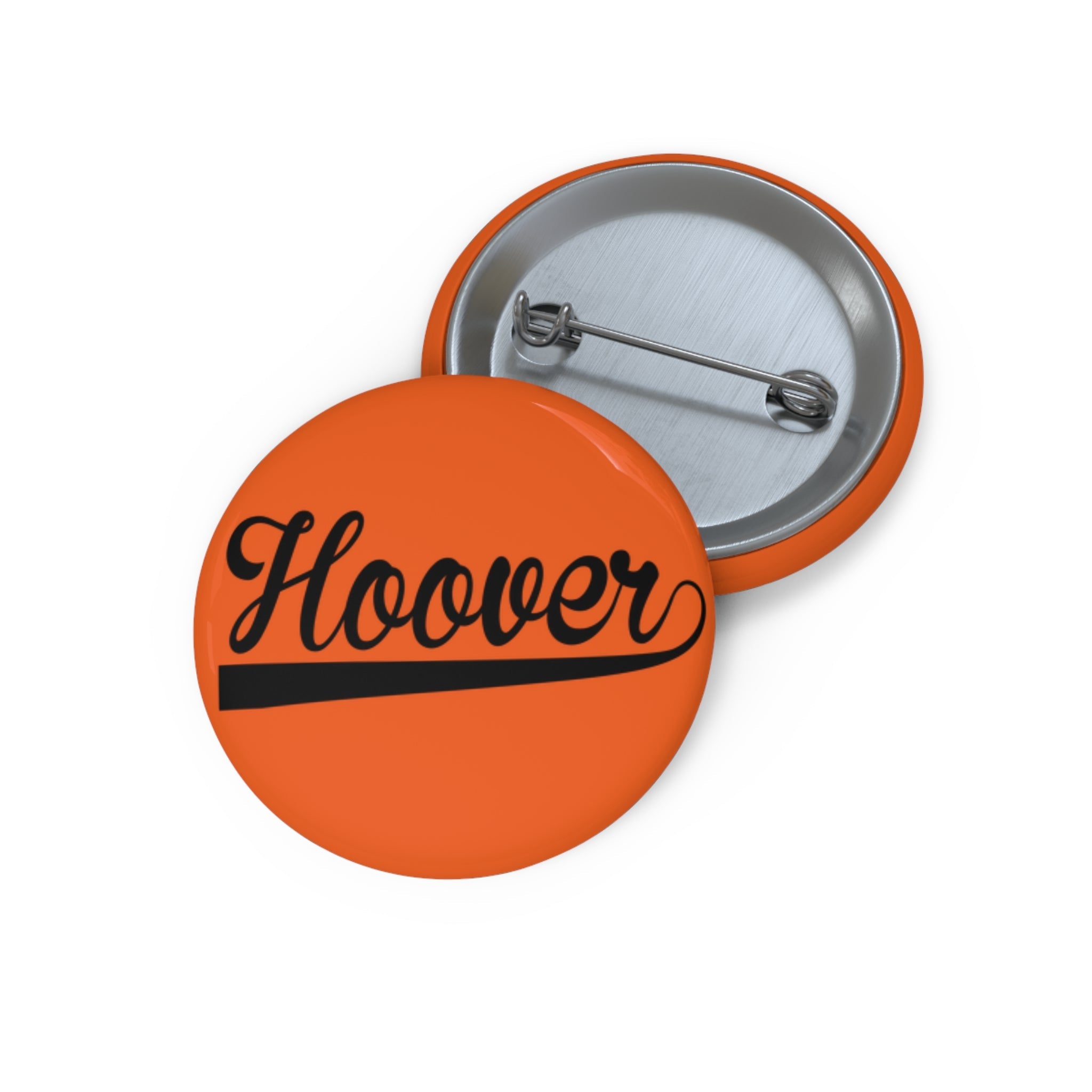 Hoover Cursive- Custom Pin Buttons
